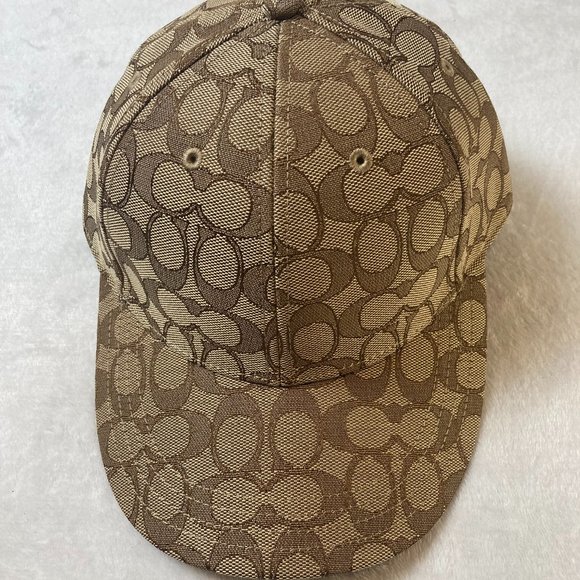 Coach | Accessories | Coach Hat In Signature Jacquard Logo Adjustable ...